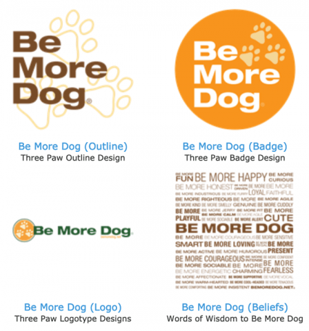Be More Dog Stickers and Gifts inspired by the Book Be More Dog